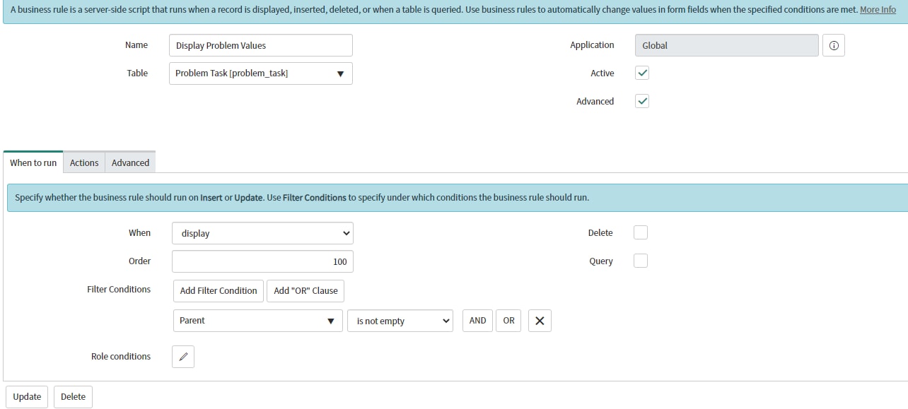 Display Business Rule and g_scratchpad - ServiceNow Community